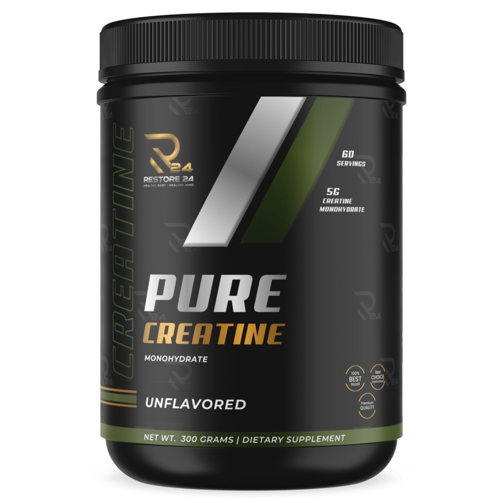 Pure Creatine Monohydrate Cretaine Powder Restore 24 Nutrition